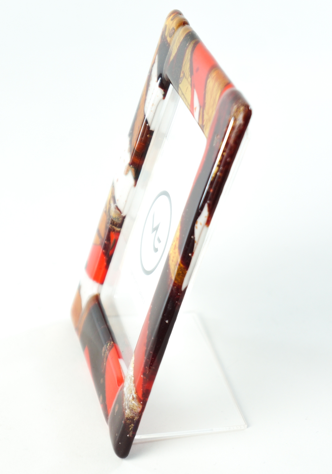 Fatan - Red Murano Glass Picture Frame - Made Murano Glass