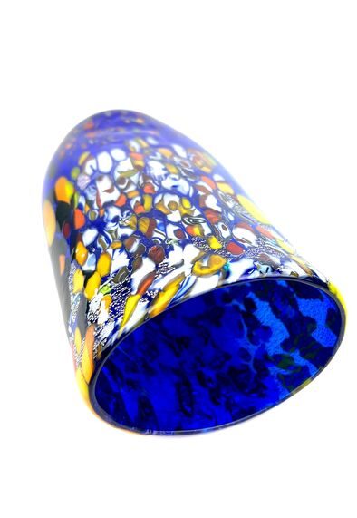 Schissa - Blue Murano Glass Vase "Fantasy" - Made Murano Glass
