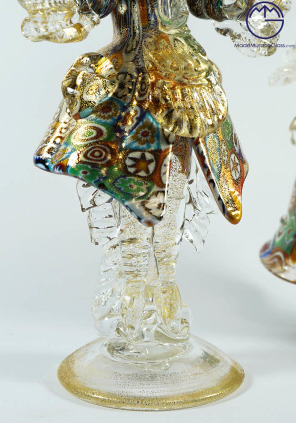 Murano Glass Figurines - Dancers With Murrina And Gold 24 Carats - Made ...
