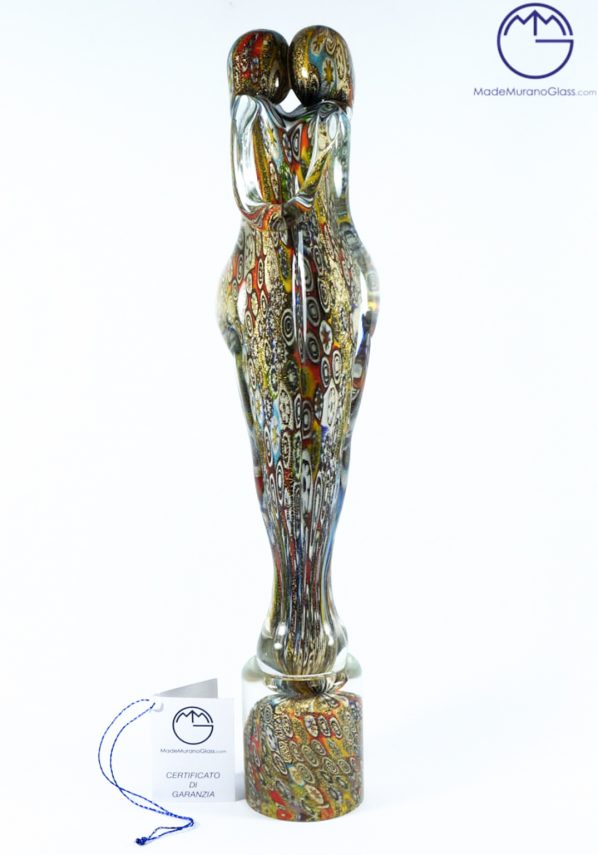 Murano Glass Figurines - Lovers With Murrina And Gold 24 Carats - Made ...