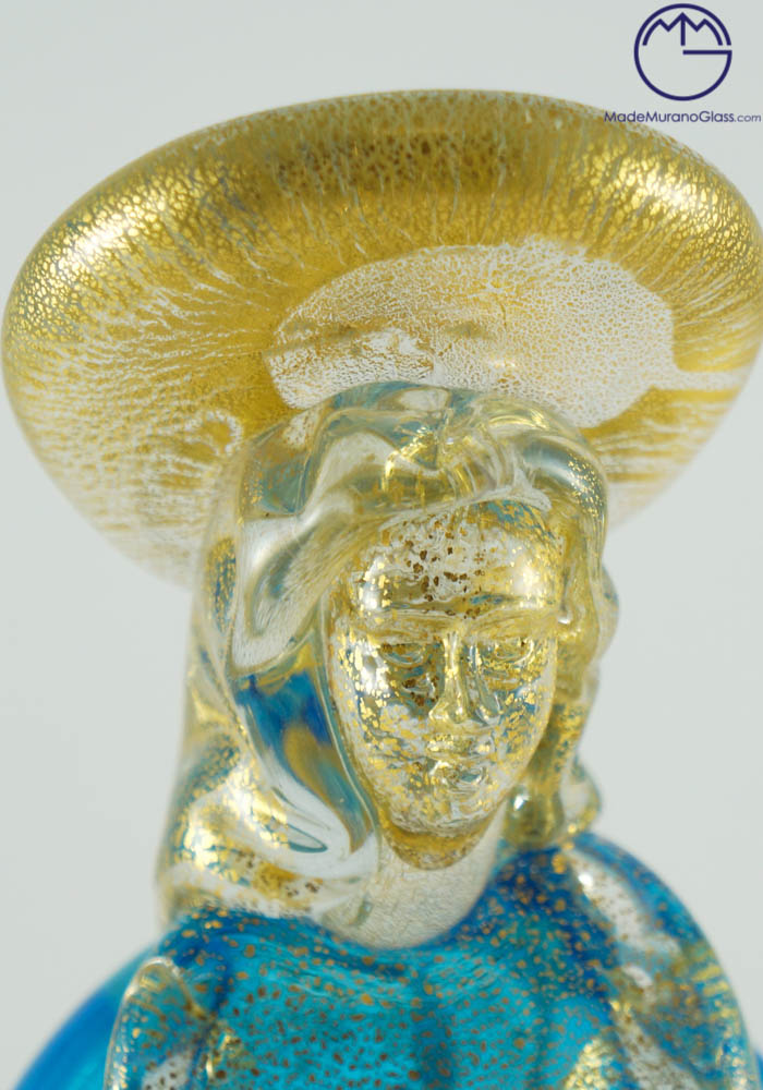 Venetian Glass Virgin Mary Murano Art Glass Made Murano Glass