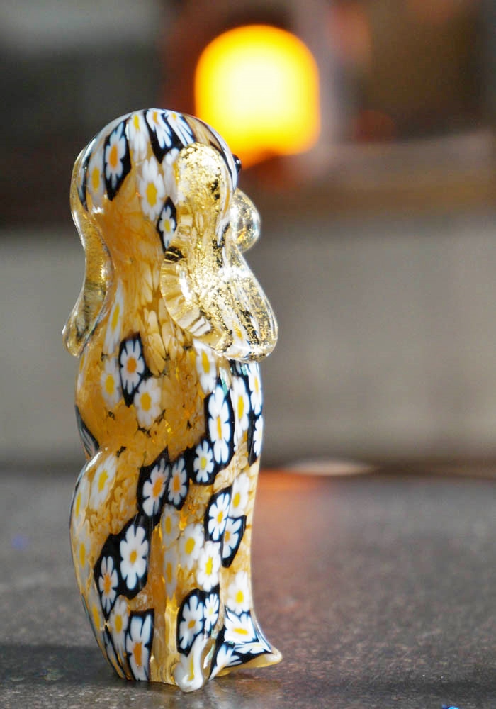Lucky - Murano Glass Dog With Murrina Millefiori "Margaret" - Made ...
