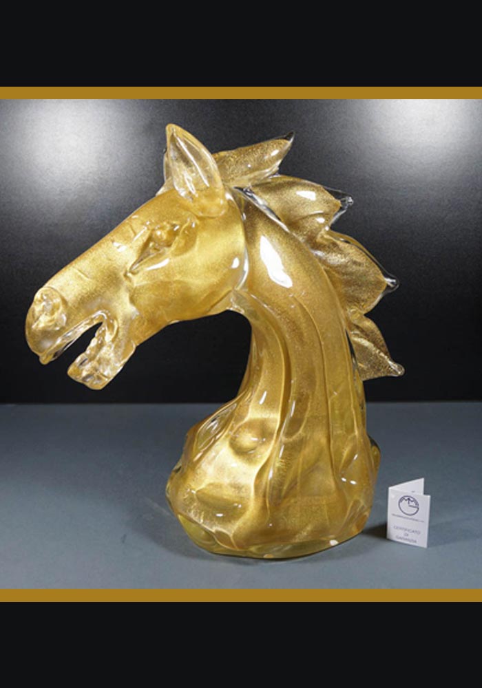 Murano Glass Animals - Horse Head - Murano Art Glass - Made Murano Glass