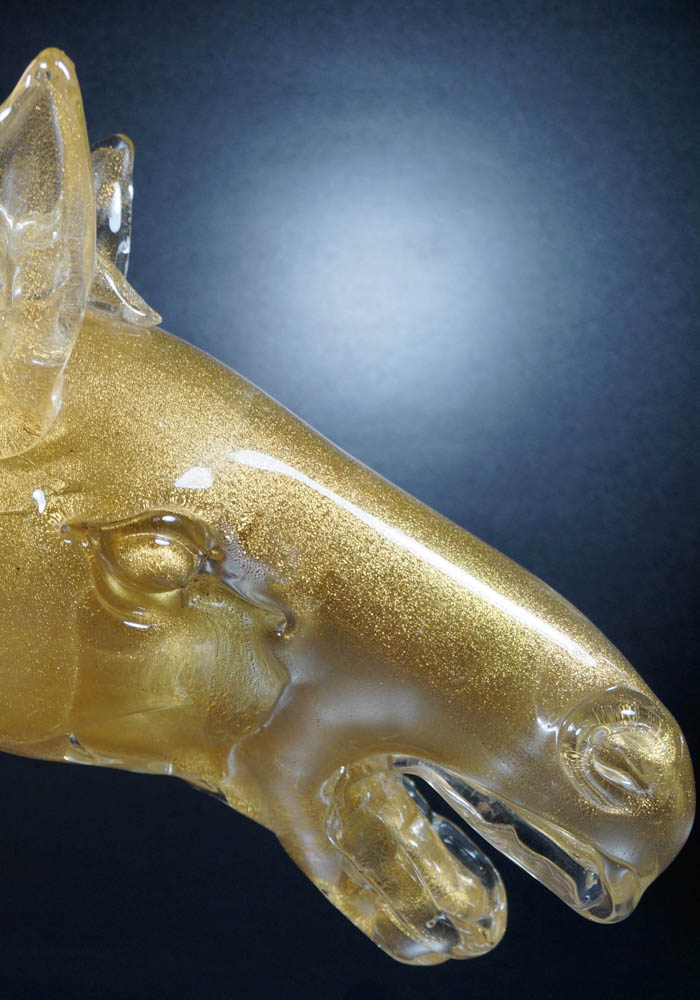 Murano Glass Animals - Horse Head - Murano Art Glass - Made Murano Glass
