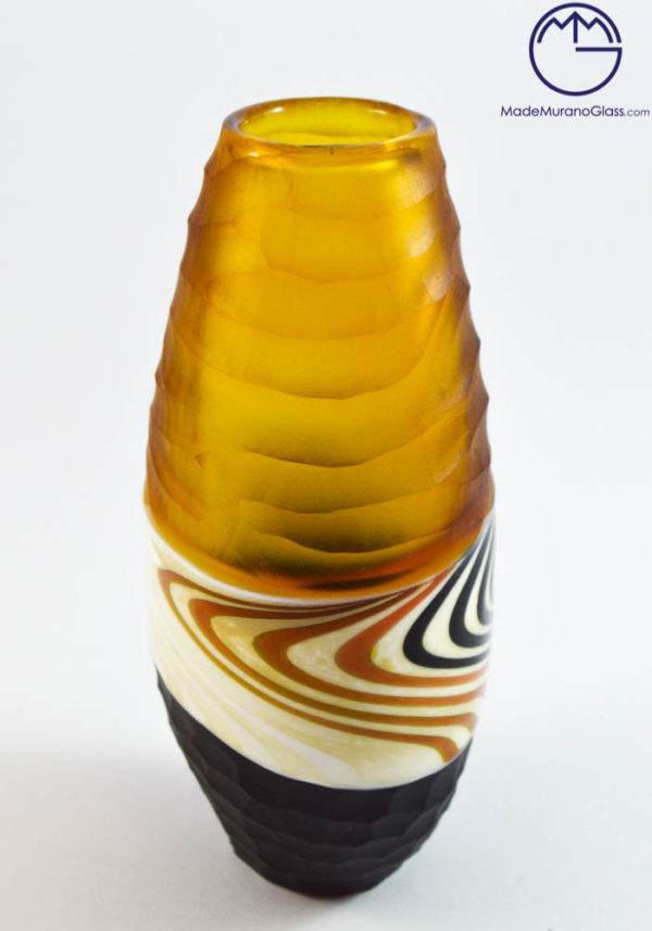 Lagos - Amber Murano Glass Vase "Giulietta"