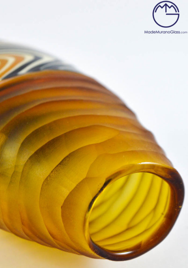 Lagos - Amber Murano Glass Vase "Giulietta"