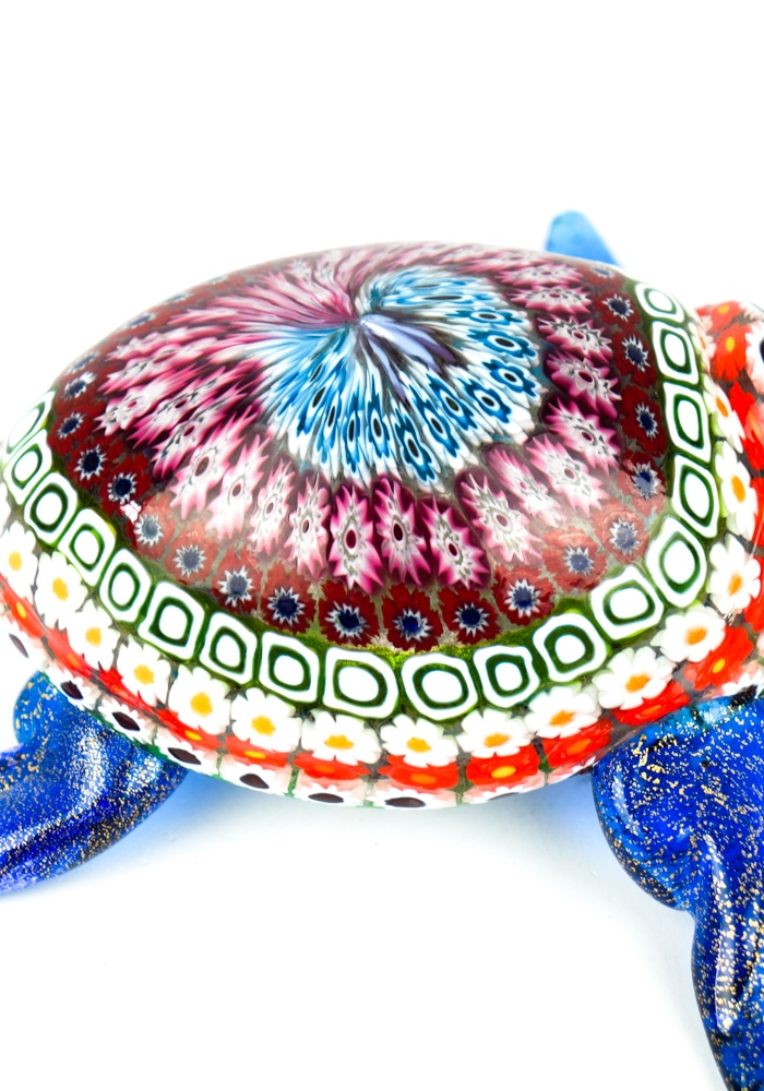 Murrina Millefiori Murano Glass Sea Turtle "Mosik" - Made Murano Glass