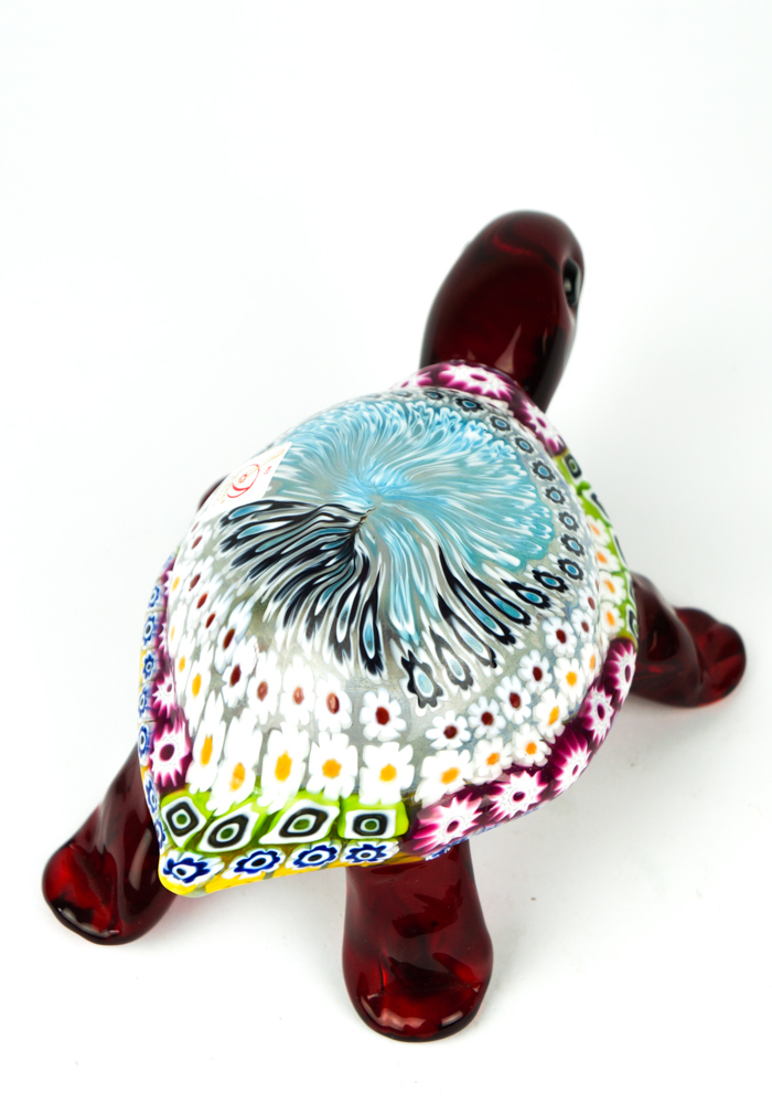 Sculpture Turtle Mosaic Murrina Millefiori - Made Murano Glass - Made ...