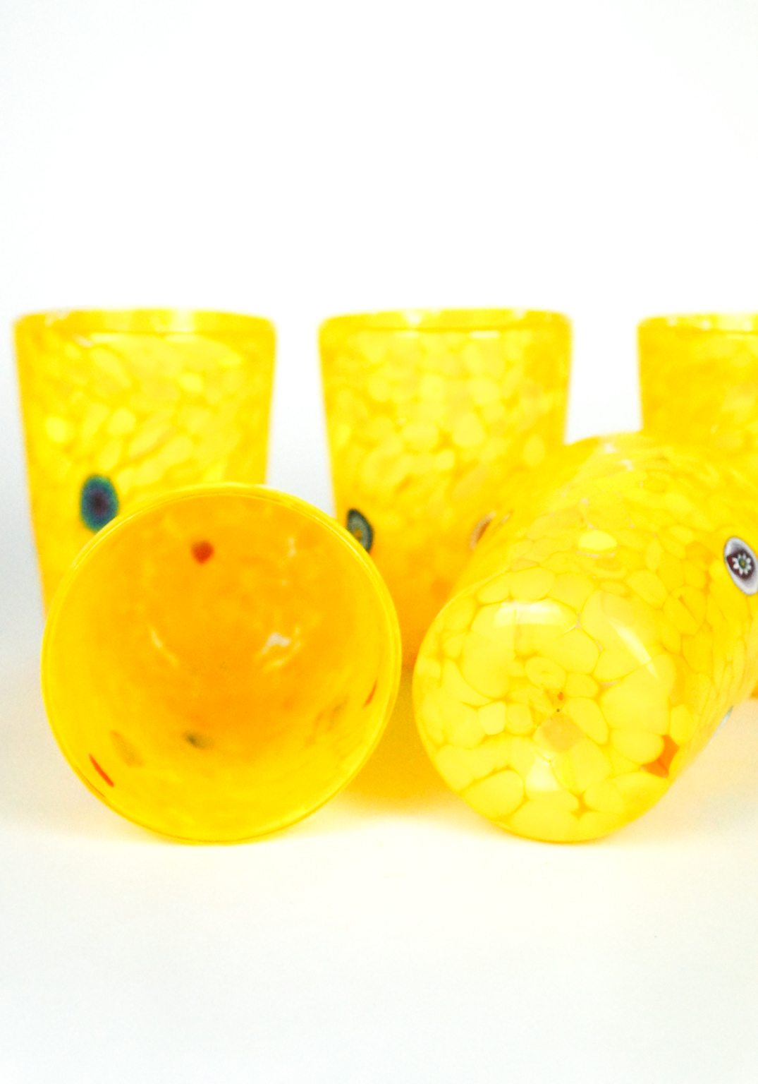 Lemon - Set Of 6 Drinking Glasses Yellow - Murano Tumbler - Made Murano ...