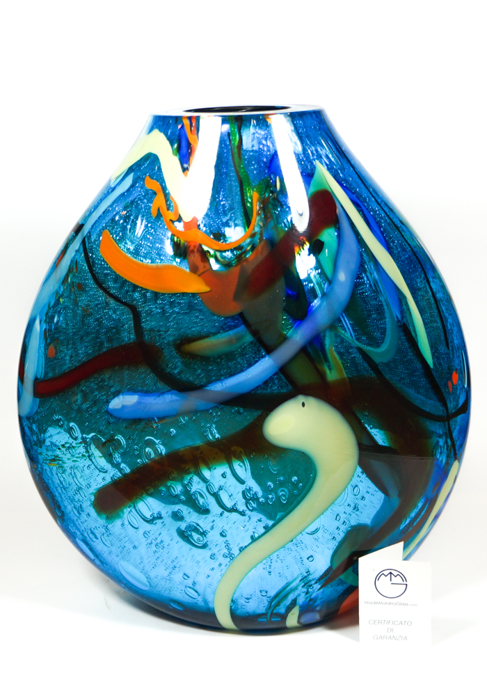 Abisso - Mirrored Light Blue Murano Glass Vase - Alberto Donà Master ...