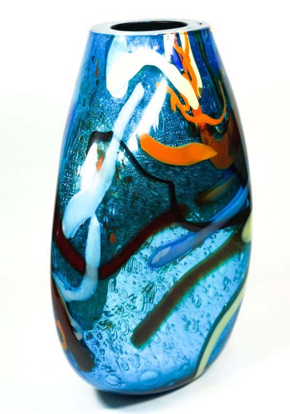 Abisso - Mirrored Light Blue Murano Glass Vase - Alberto Donà Master ...