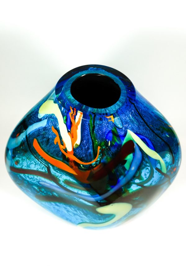 Abisso - Mirrored Light Blue Murano Glass Vase - Alberto Donà Master ...