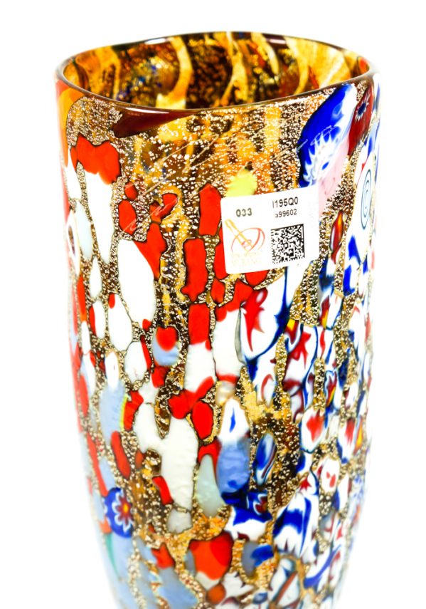 Lira - Amber Murano Glass Vase "Fantasy" - Made Murano Glass