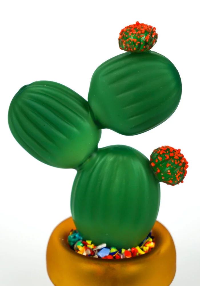 Ose - Plant Of Cactus In Murano Glass - Made Murano Glass