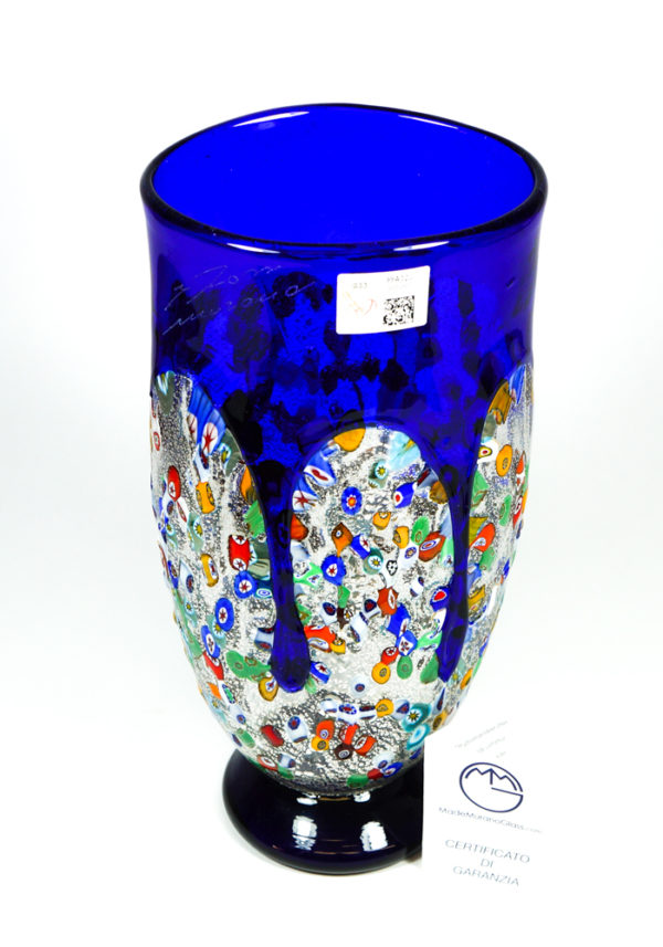 Asia - Blue Murano Vase "Colada" - Made Murano Glass