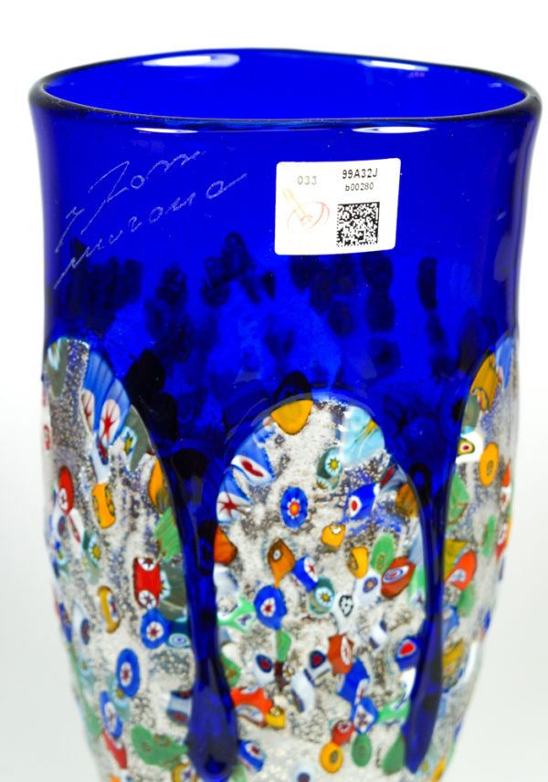 Asia - Blue Murano Vase "Colada" - Made Murano Glass
