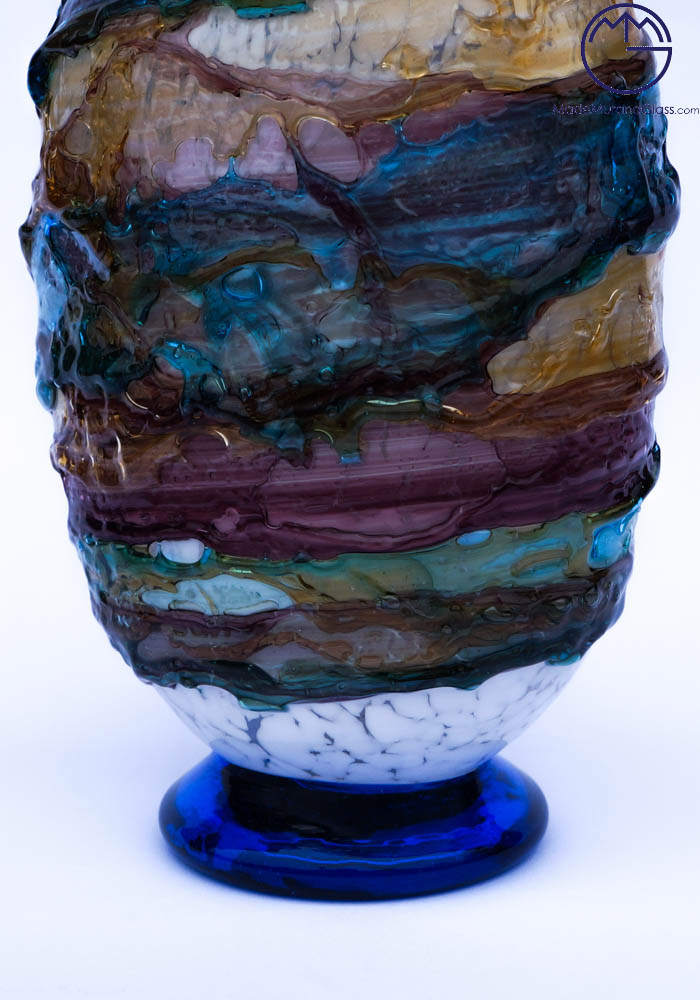Airone - Vaso In Vetro Di Murano Multicolore "Sbruffo" - Made Murano Glass
