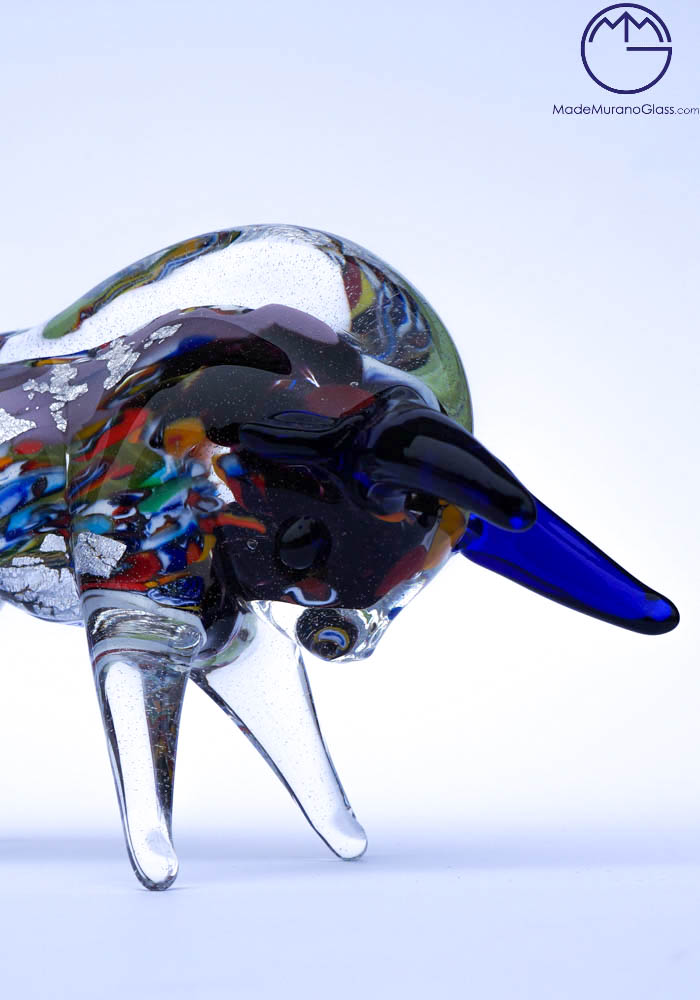 Collection Aida Sommerso - Murano Glass Animal Bull In Murano Glass ...