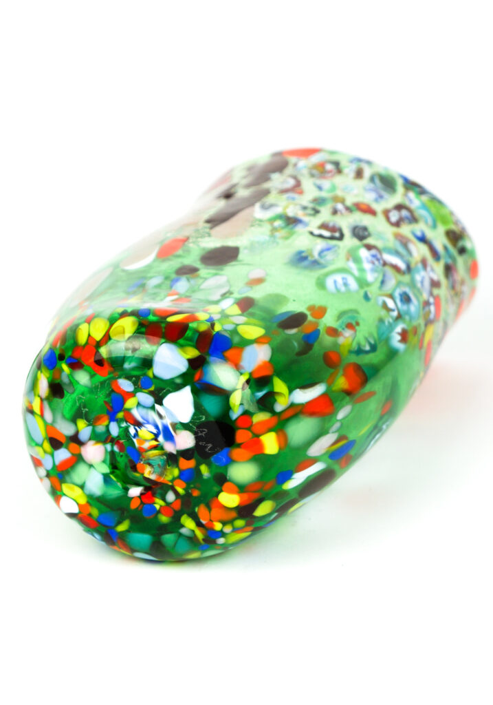 Schissa - Green Murano Glass Vase "Fantasy" - Made Murano Glass