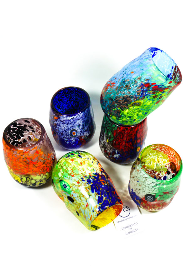 Samba - Set Of 6 Murano Drinking Glasses - Made Murano Glass - Made ...