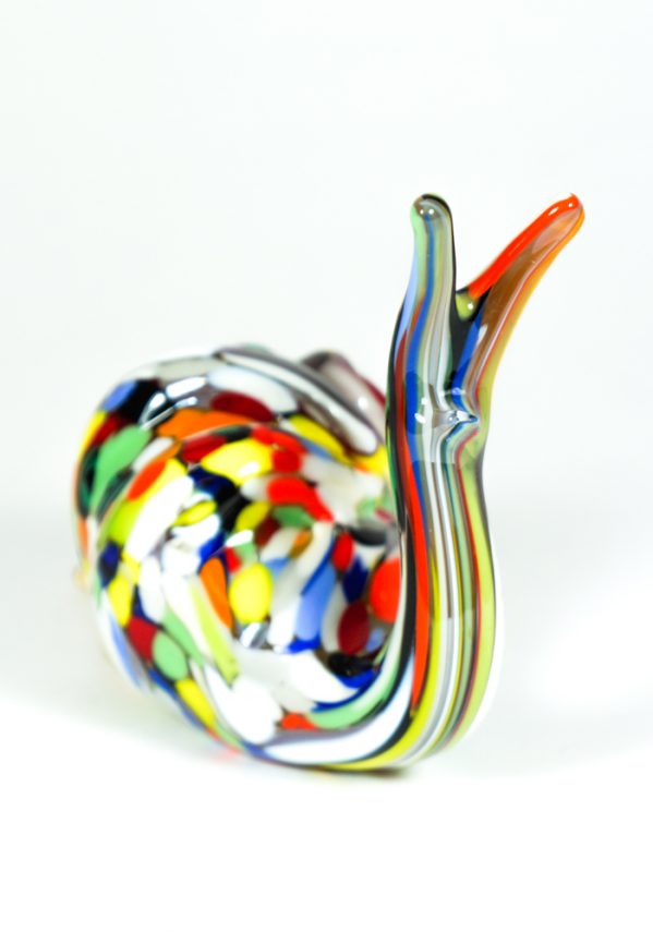 Willy - Multicolored Murano Glass Snail With Mace - Made Murano Glass