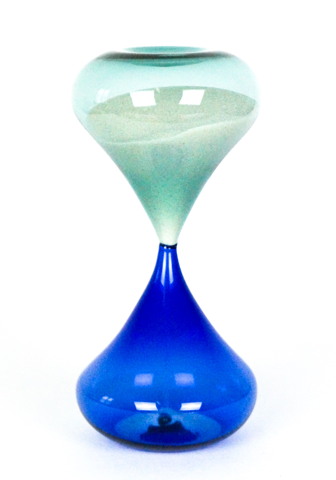 Musat - Clessidra In Vetro Di Murano Blu Verde Smeraldo - Made Murano Glass