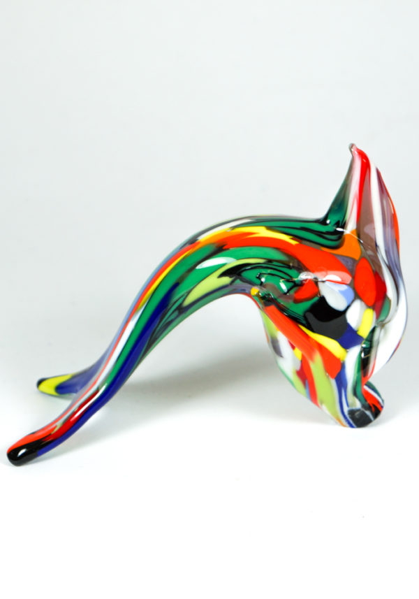Dodo - Multicolored Murano Glass Dolphin With Mace - Made Murano Glass
