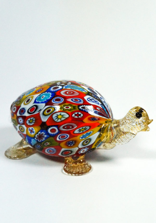 Michelangelo - Murano Glass Turtle With Murrina Millefiori "Pasteo ...