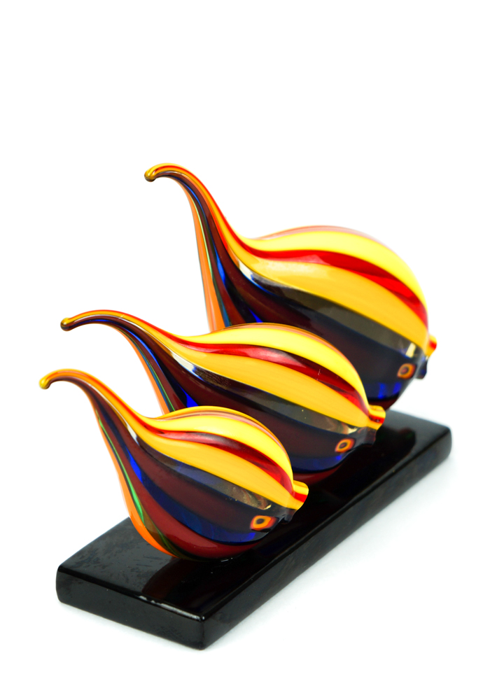 Tris Fish Tropical - Made Murano Glass - Made Murano Glass