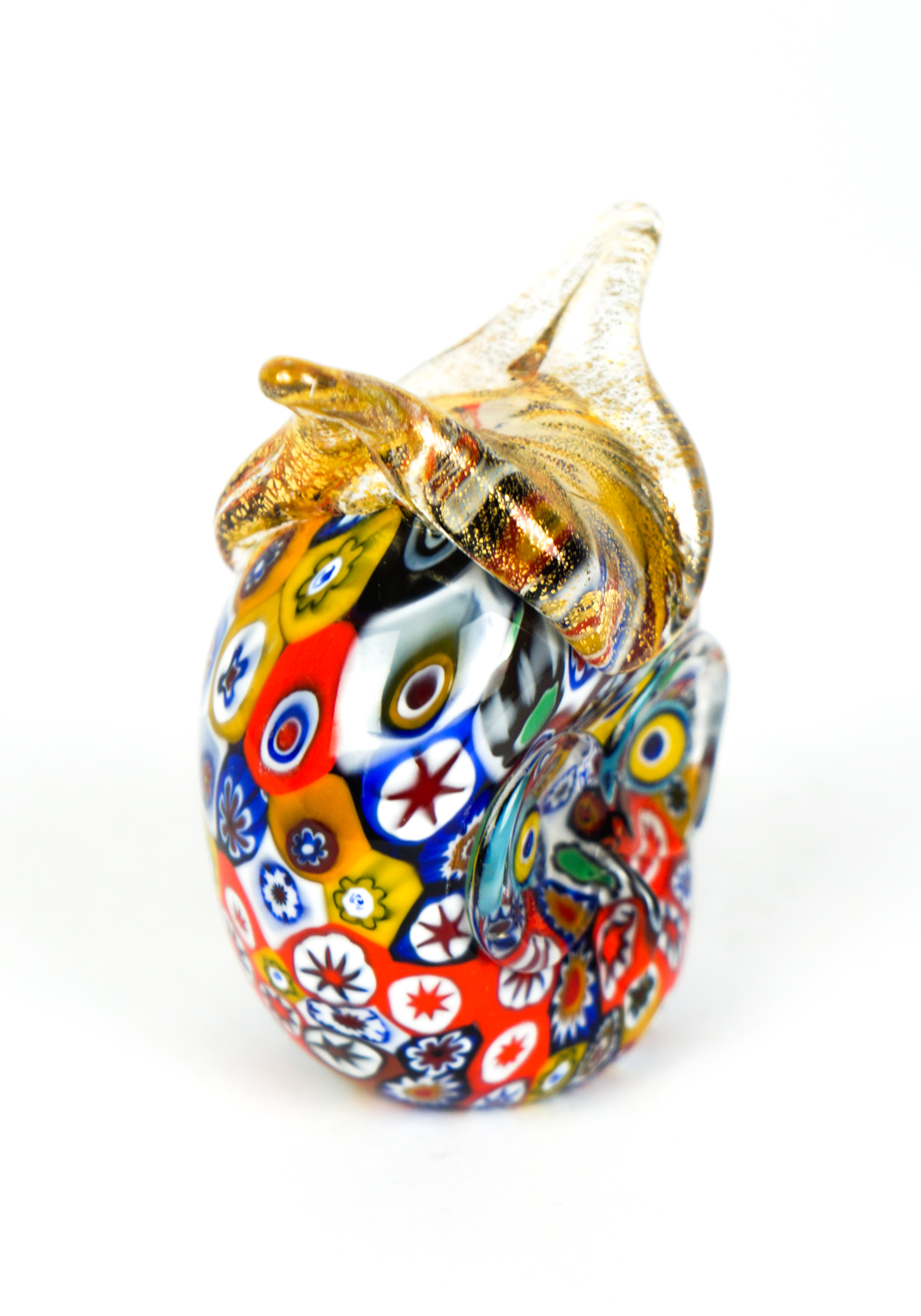 Denver - Murano Glass Owl With Murrina Millefiori "Pasteo" - Made ...