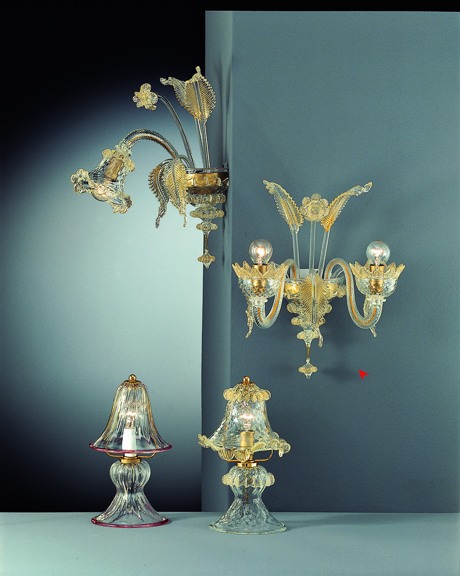 Wall Lamp Murano Glass 2 Lights - Murano Art - Made Murano Glass