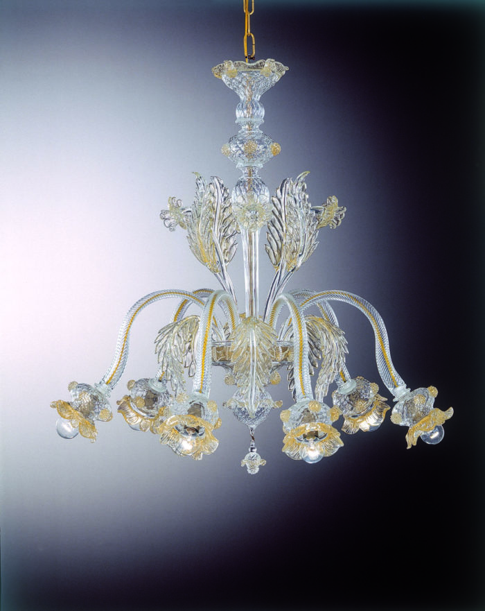 Murano Glass Chandelier "Polipo" With 6 Lights - Murano Glass - Made ...