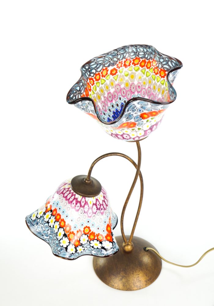 Susy - Murano Glass Table Lamp Murrina Millefiori - Made Murano Glass