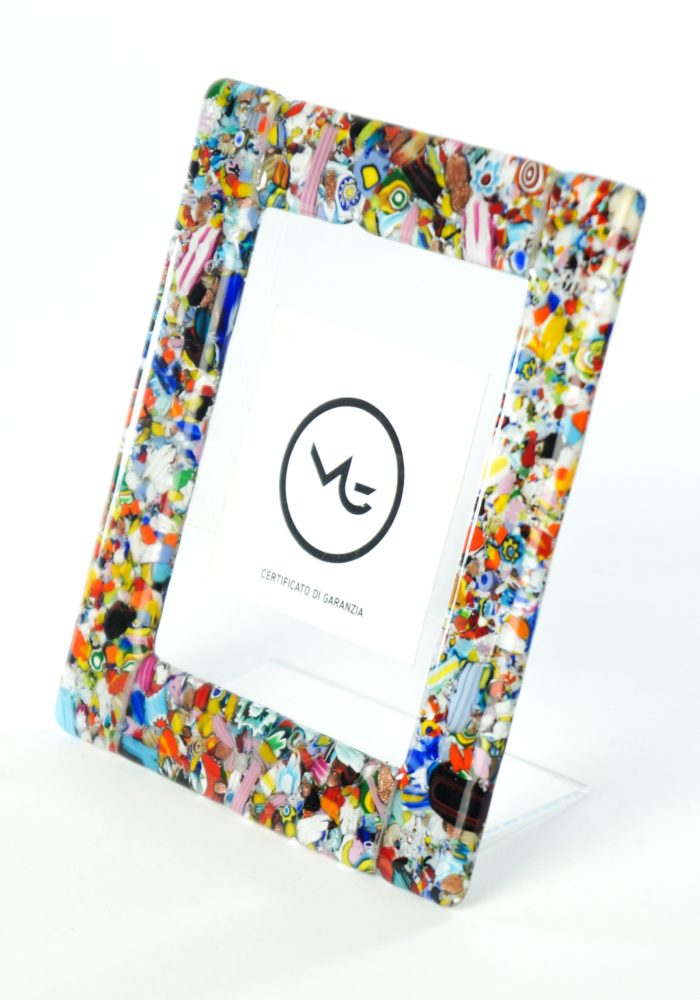 Mixato - Multicolored Murano Glass Picture Frame - Made Murano Glass