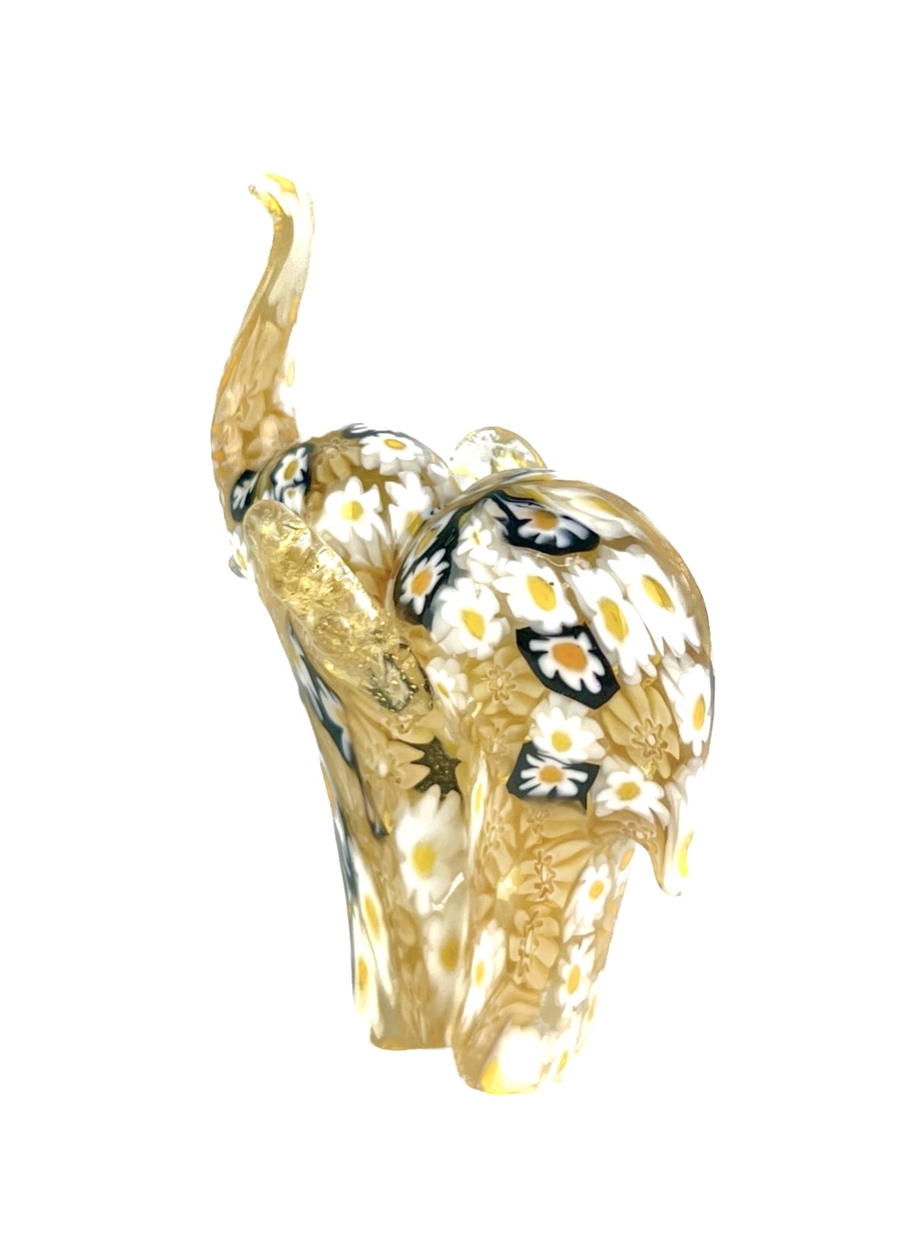 Fanty - Murano Glass Elephant With Murrina Millefiori "Margaret" - Made ...