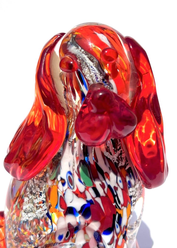 Collection Aida Sommerso - Red Murano Glass Dog - Made Murano Glass