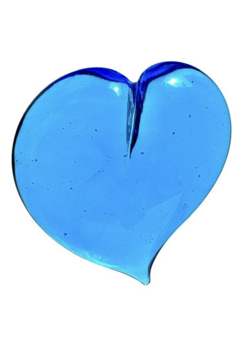 Big Light Blue Heart In Murano Glass - Valentine's Day Gift - Made ...