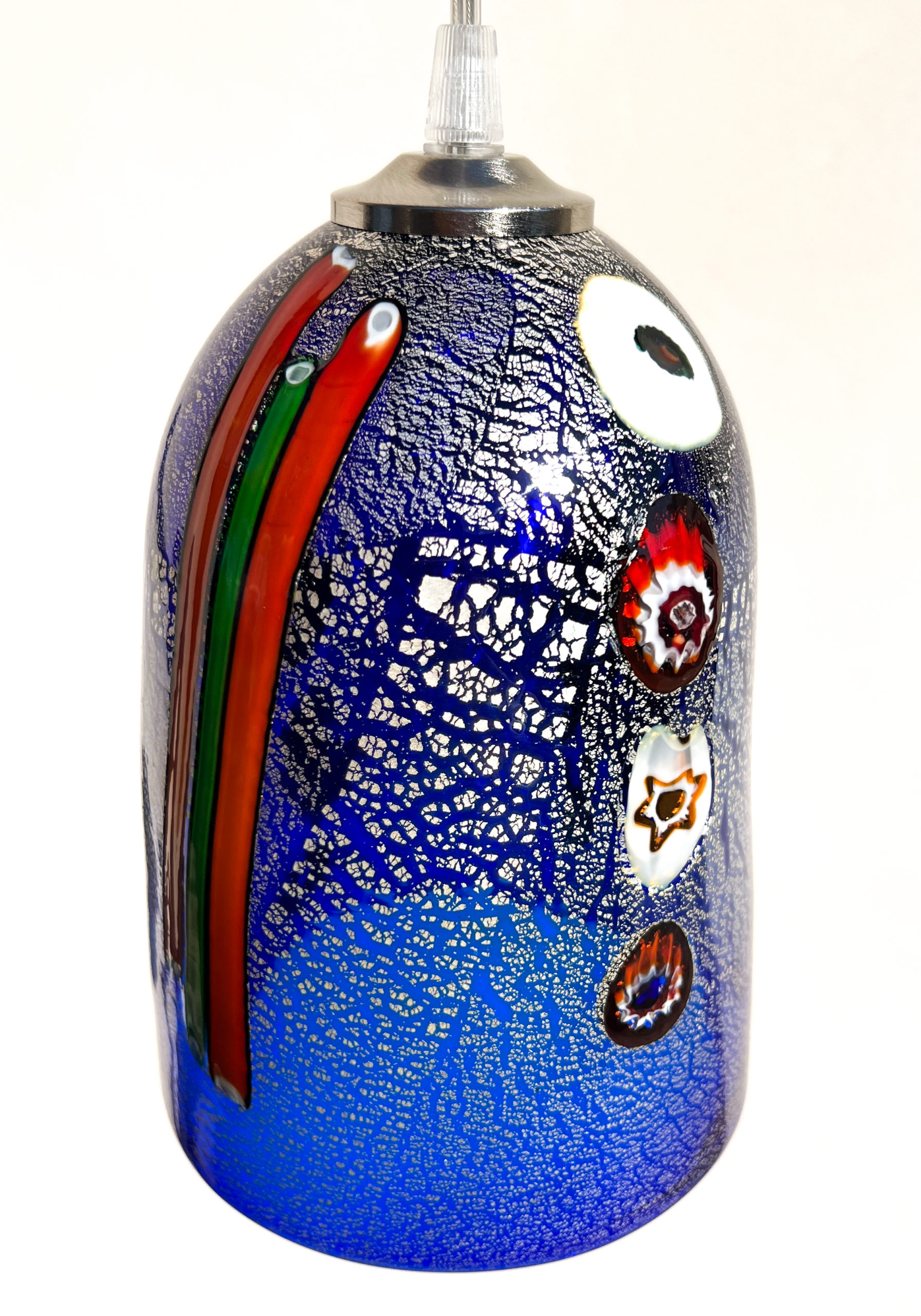Blue Sea - Blue Murano Glass Lamp With Murrina Millefiori "Teone ...