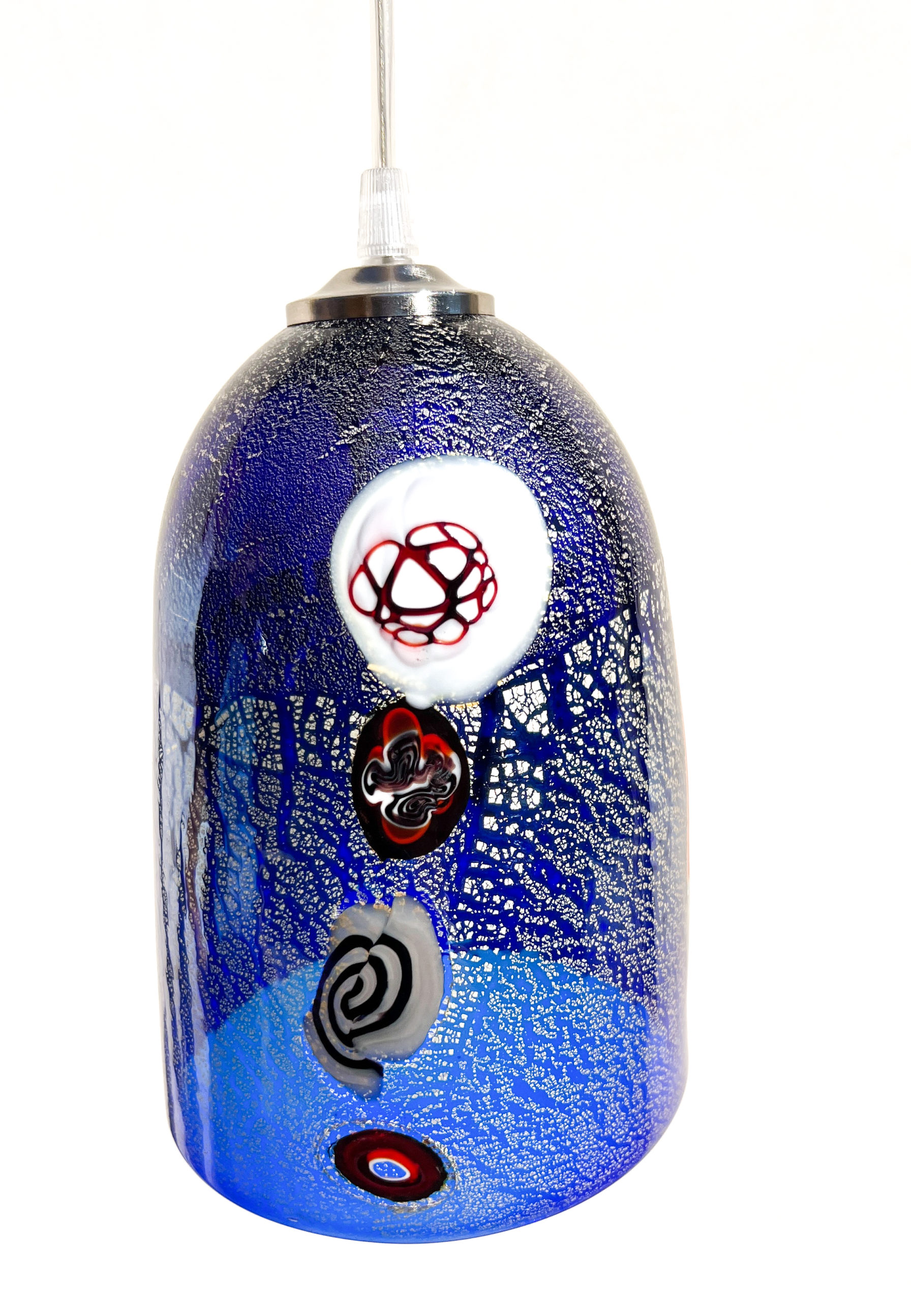 Blue Sea - Blue Murano Glass Lamp With Murrina Millefiori "Teone ...