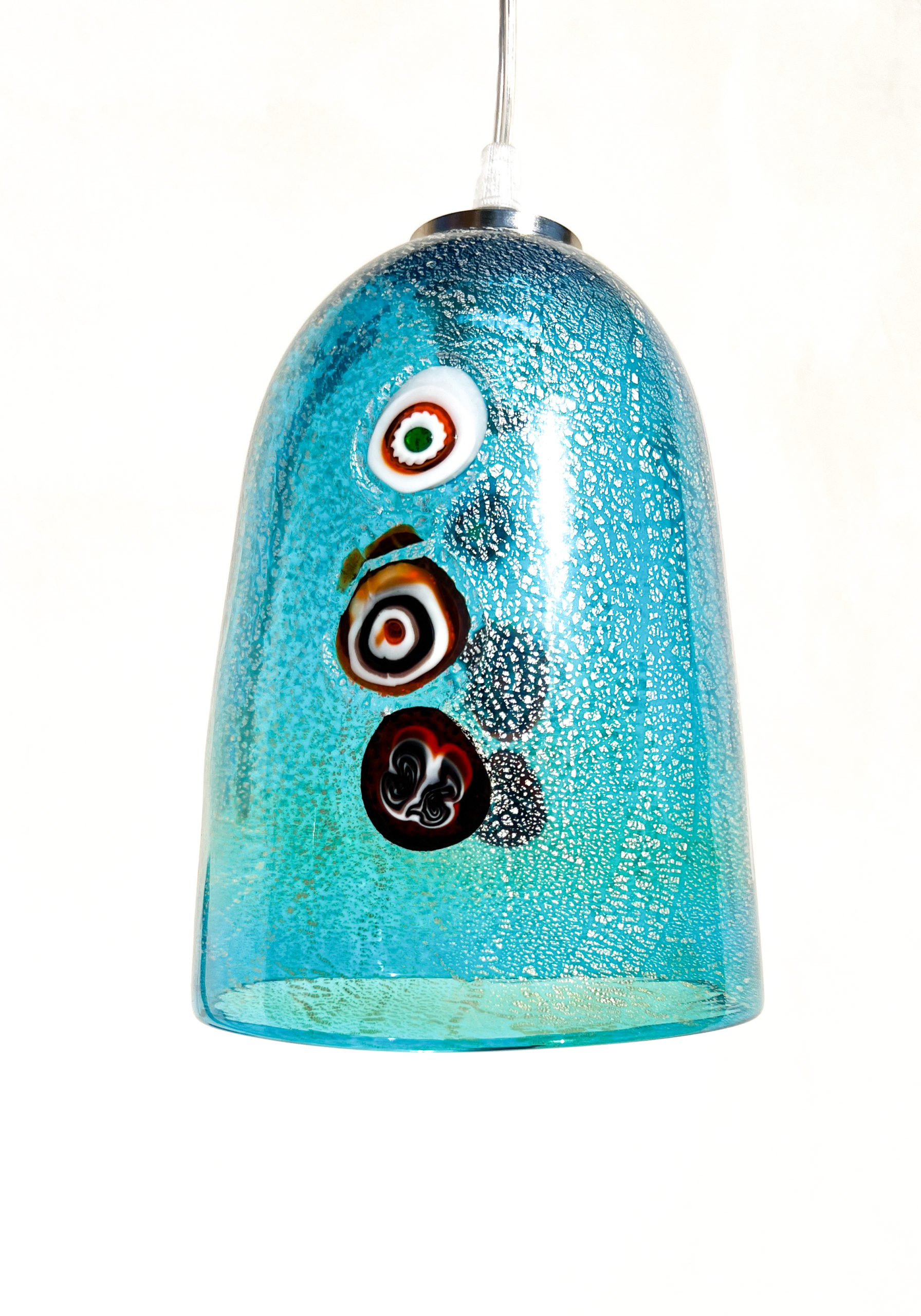 Clear Sea - Light Blue Murano Glass Lamp "Teone" - Made Murano Glass