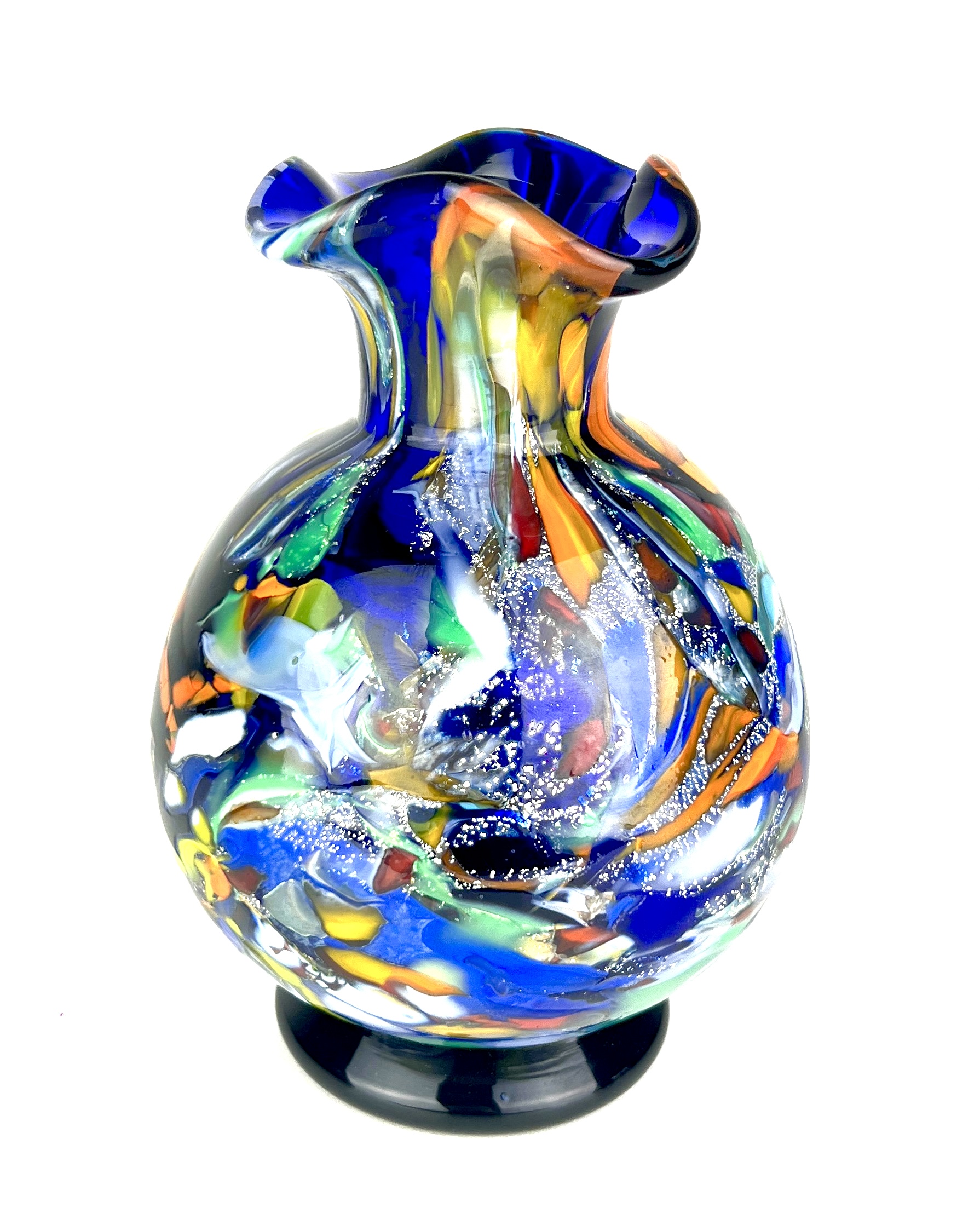 Carpi - Blue Murano Glass Vase "Barena" - Made Murano Glass