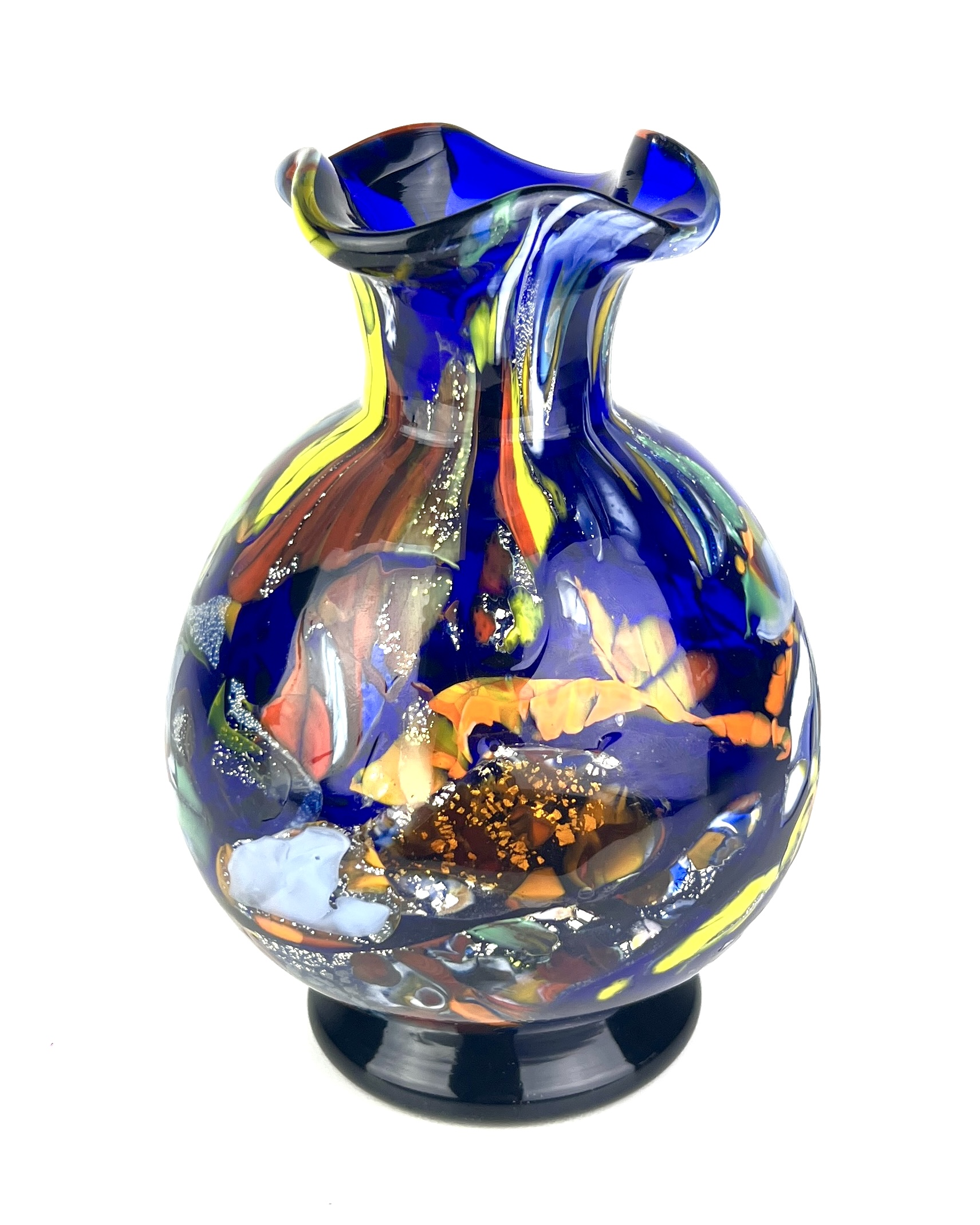 Carpi - Blue Murano Glass Vase "Barena" - Made Murano Glass