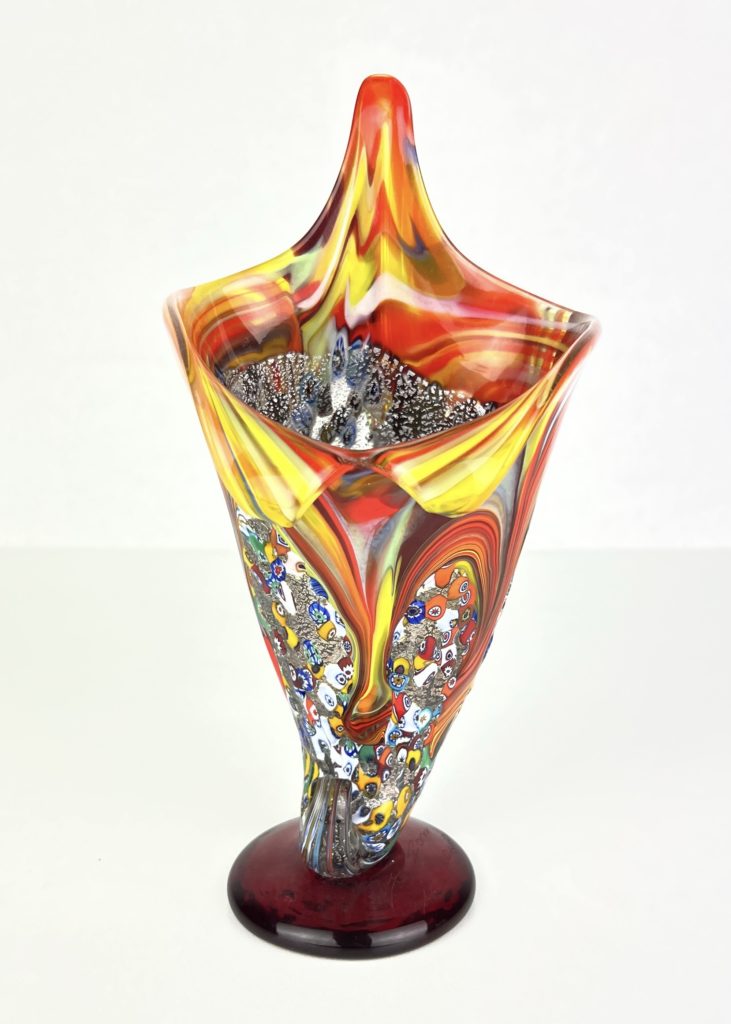 Cornucopia - Multicolored Murano Glass Vase "Colada" - Made Murano Glass