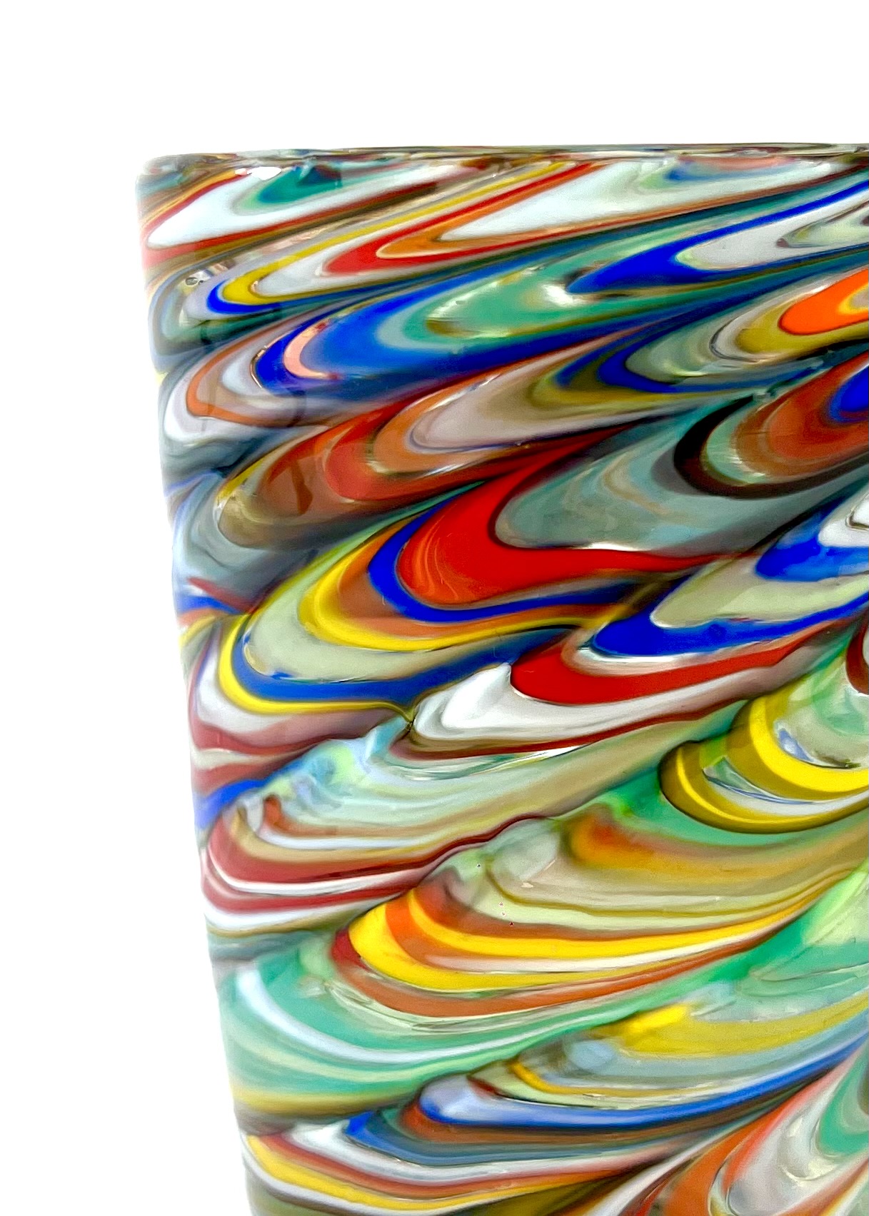 Happier - Set Of Six Multicolored Murano Drinking Glasses "Tornado ...