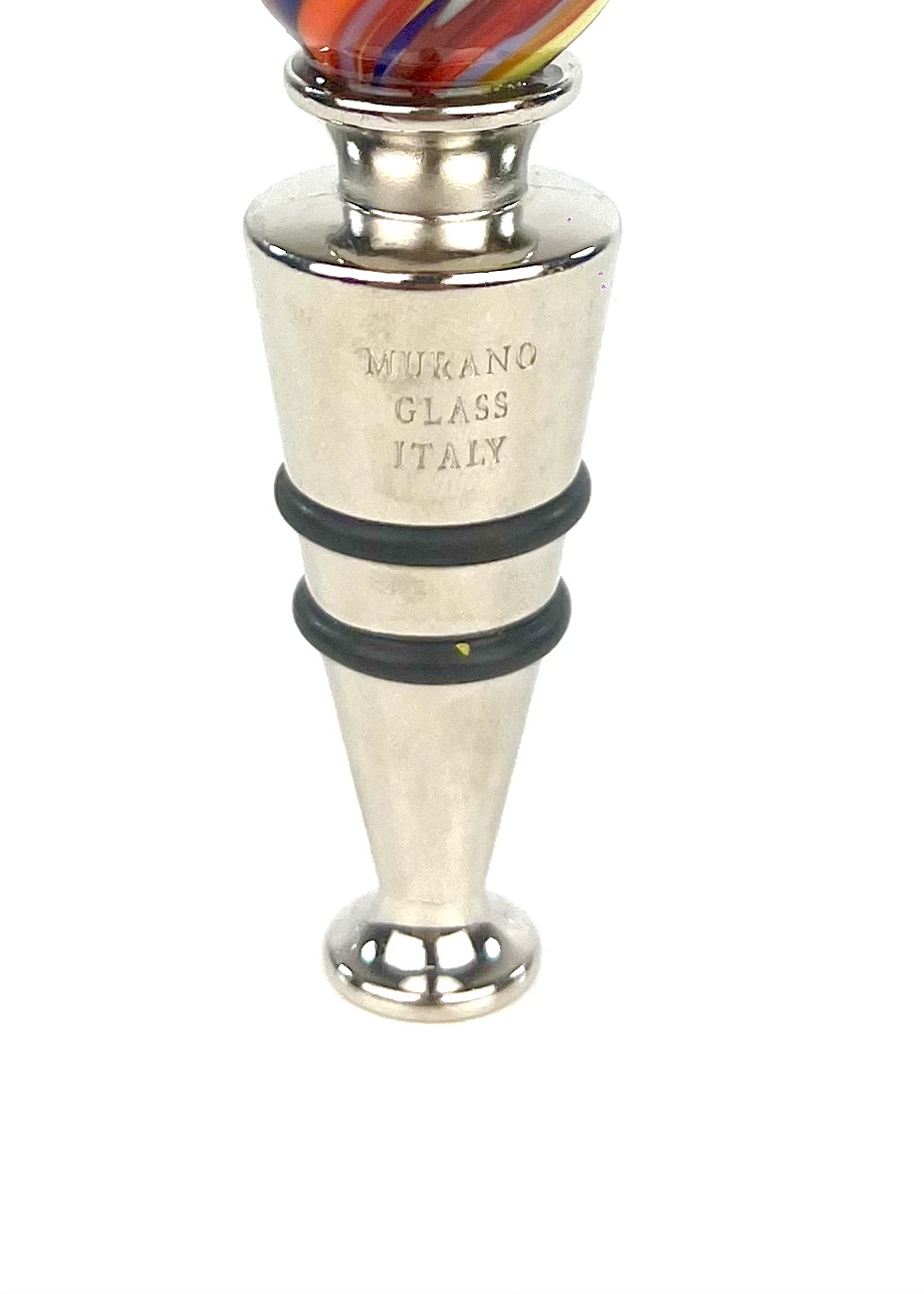 Chianti - Multicolored Murano Glass Bottle Cap "Verre" - Made Murano Glass