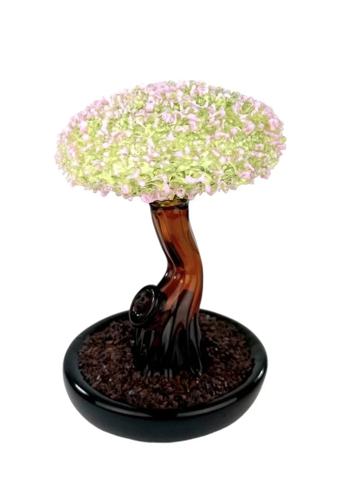 Shanghai - Murano Glass Bonsai With Rubin Decoration