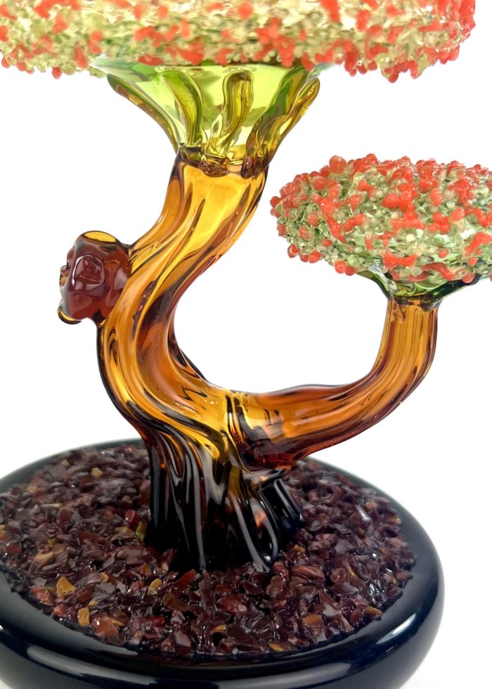 Pechino - Murano Glass Bonsai With Orange Decoration
