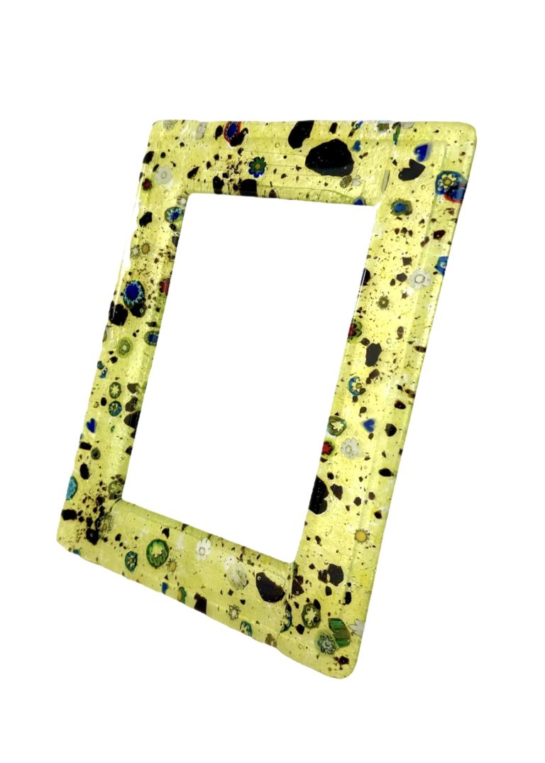 Emma - Yellow Murano Glass Picture Frame "New York"