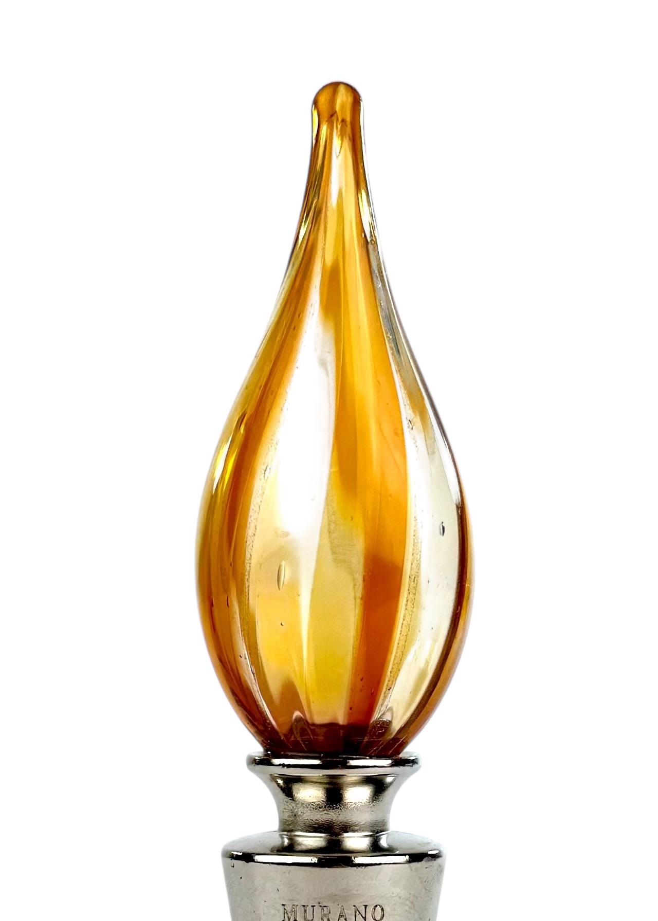 Chiani - Amber Murano Glass Bottle Cap "Maratea"