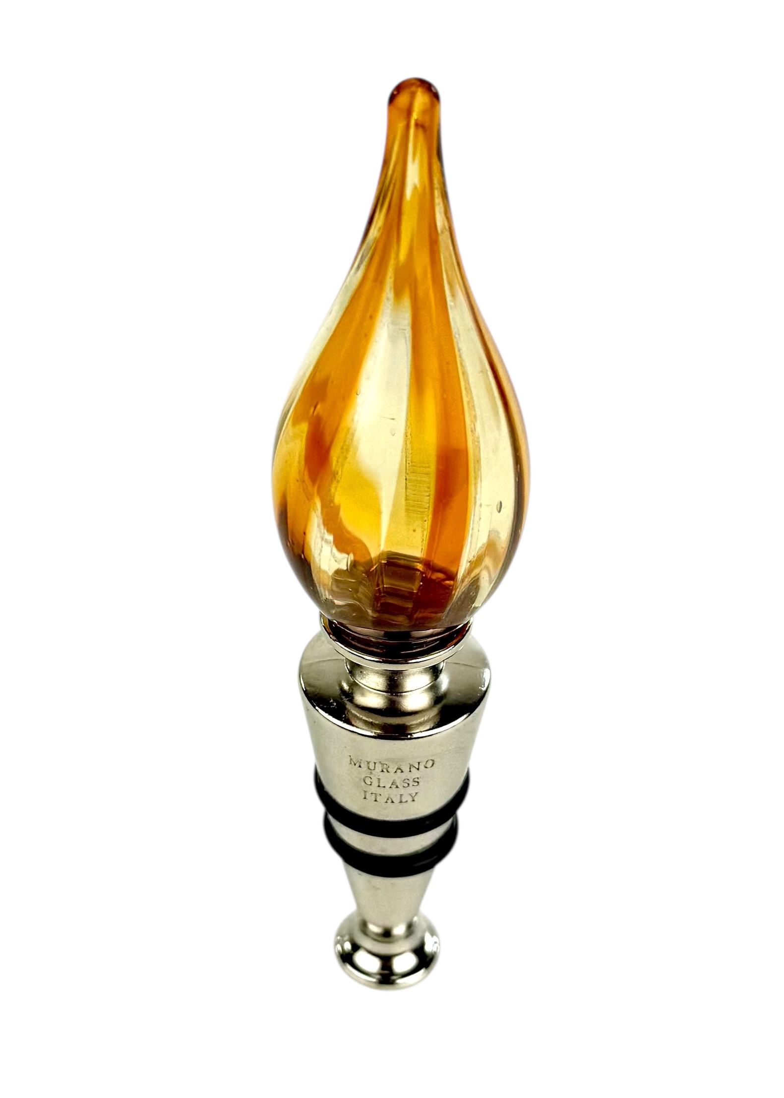 Chiani - Amber Murano Glass Bottle Cap "Maratea"